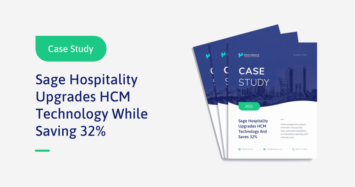 Sage Hospitality Upgrades HCM Technology While Saving 32% | Providence ...